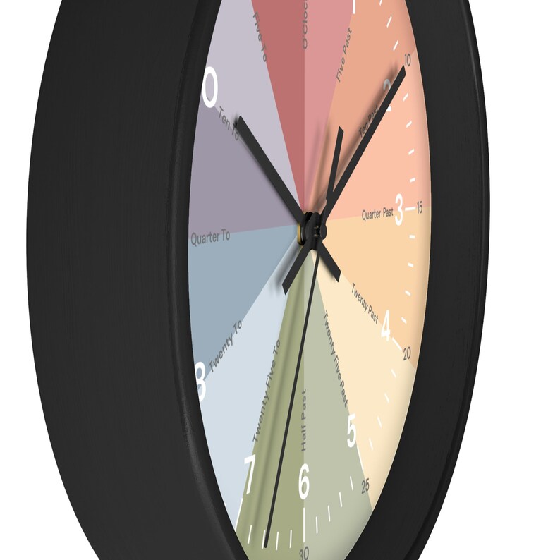 Simple Wall Clock Telling Time Clock Earth Tones Pastel - Etsy
