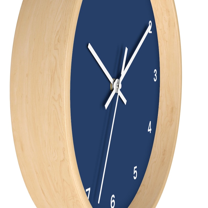 Simple Wall Clock Royal Blue Primary Blue Clock With - Etsy