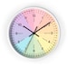Simple Wall Clock - Telling Time Clock (black Hours and Minutes Numbers ...