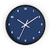 Simple Wall Clock Royal Blue Primary Blue Clock With - Etsy