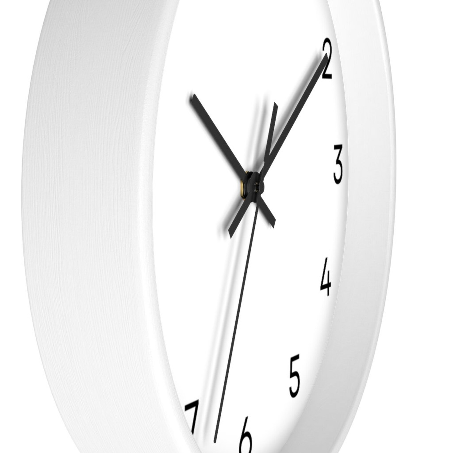 Simple Wall Clock White Clock, Clock With Numbers, Solid Color, Wall ...