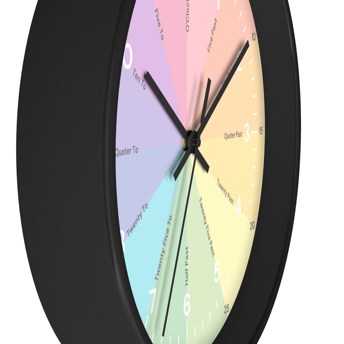 Simple Wall Clock Telling Time Clock Pastel Colors Clock - Etsy UK