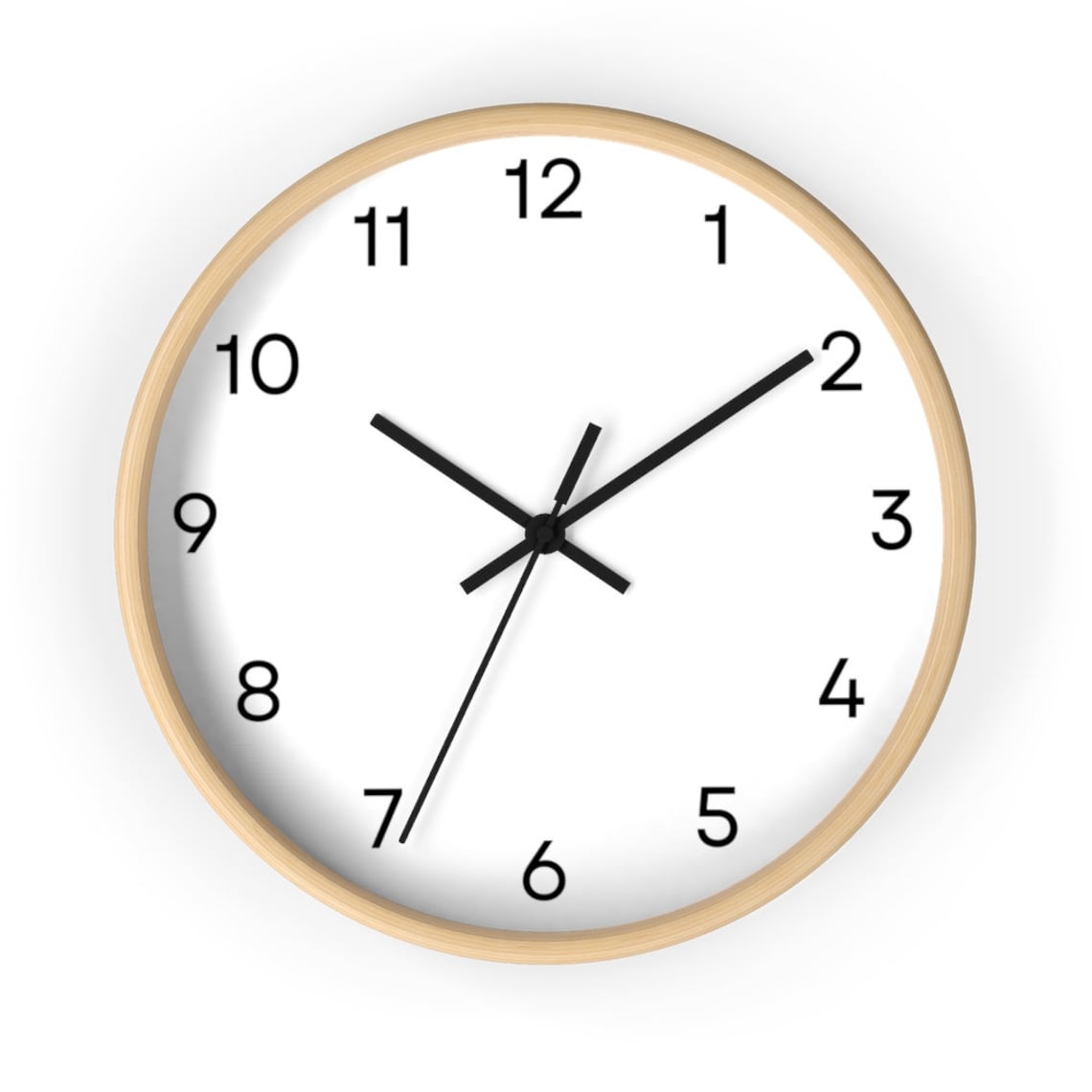 Simple Wall Clock White Clock, Clock With Numbers, Solid Color, Wall ...