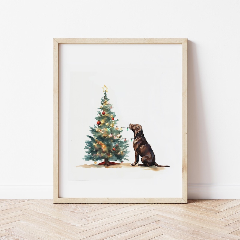 Chocolate Lab Framed - Etsy