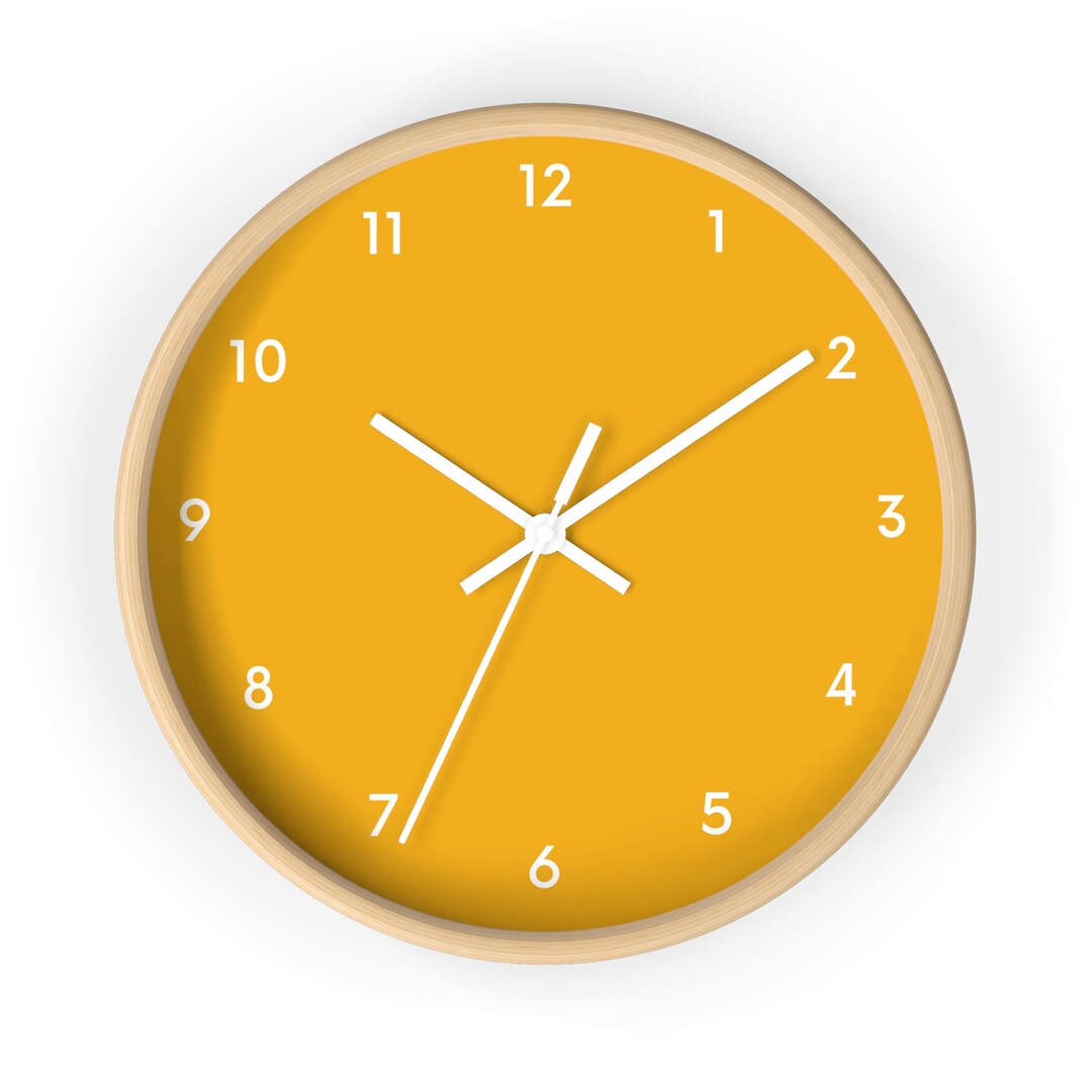 Earth Tone Orange Simple Wall Clock - Orange Wall Clock, Earth Tone ...