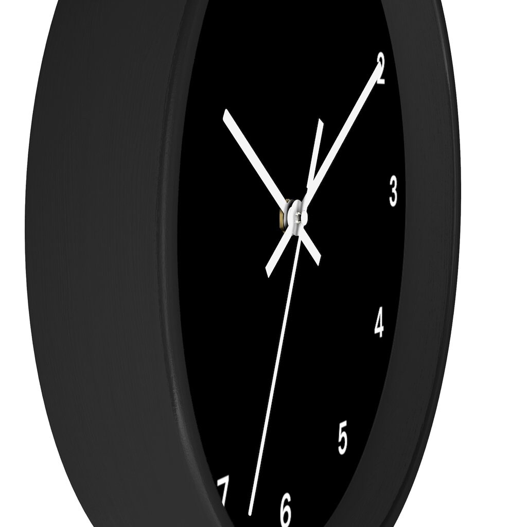 Simple Wall Clock Back Wall Clock Clock With Numbers Solid | Etsy