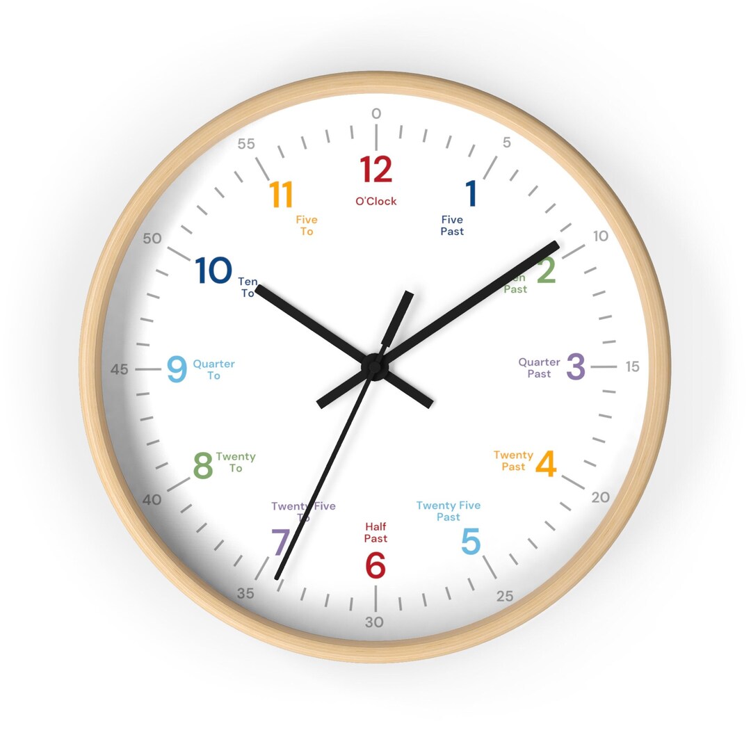 Simple Wall Clock - Telling Time Clock, Time Clock Educational Clock ...
