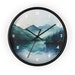 Watercolor Lake and Mountains Wall Clock With Numbers, Foggy Forest ...