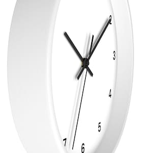 Simple Wall Clock - White Wall Clock, Clock With Numbers, Solid Color ...