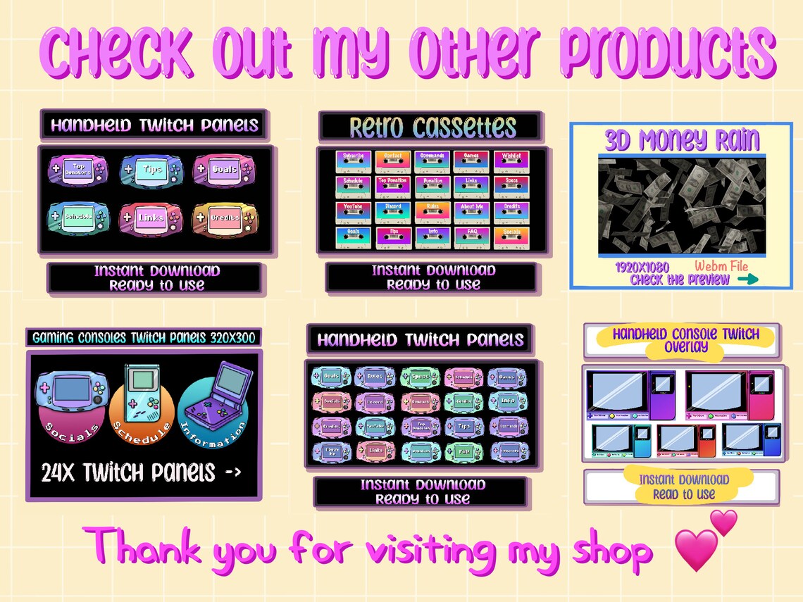 Twitch Handheld Console Overlays 5 verschiedene Farben - Etsy.de