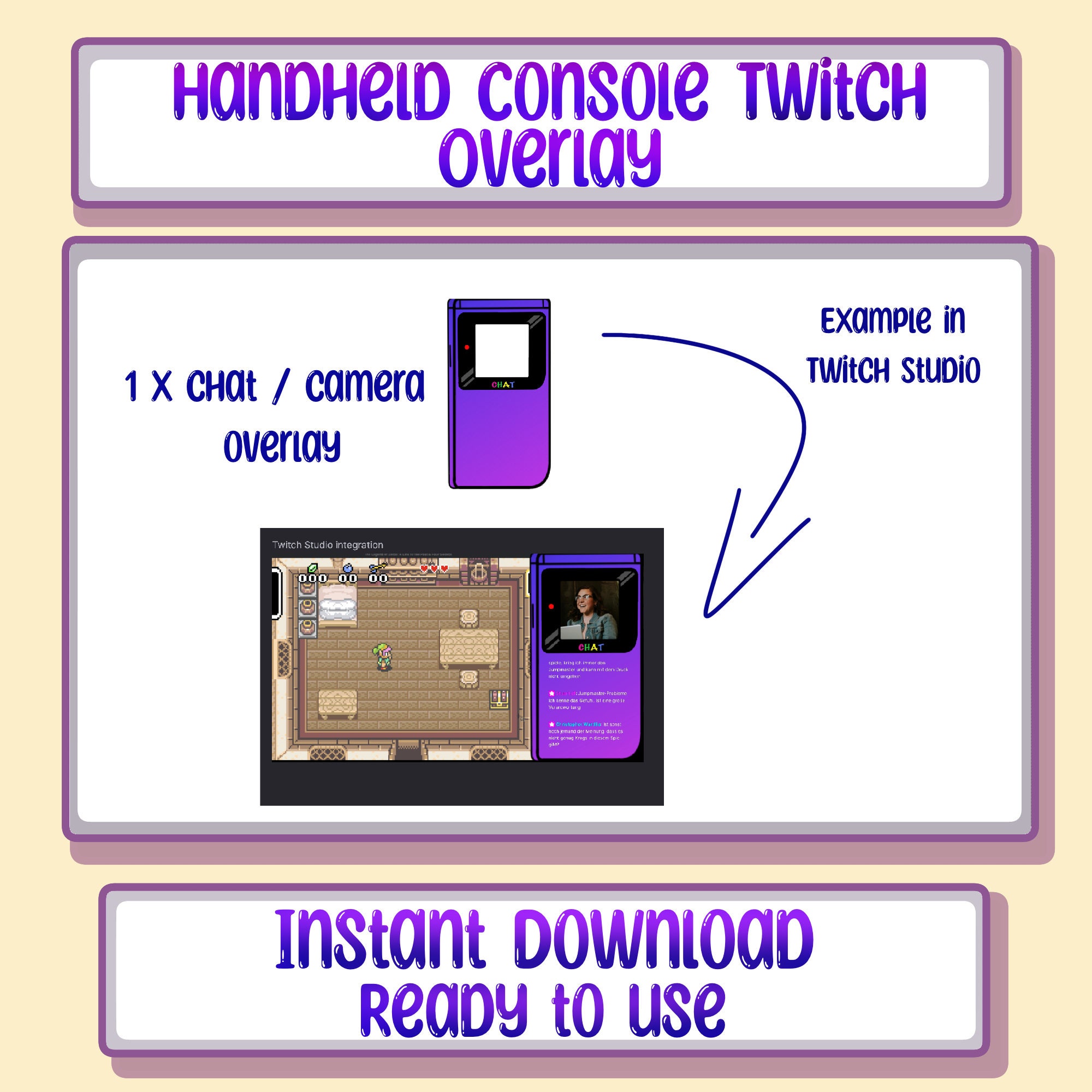 Twitch Handheld Console Overlays 5 verschiedene Farben - Etsy.de