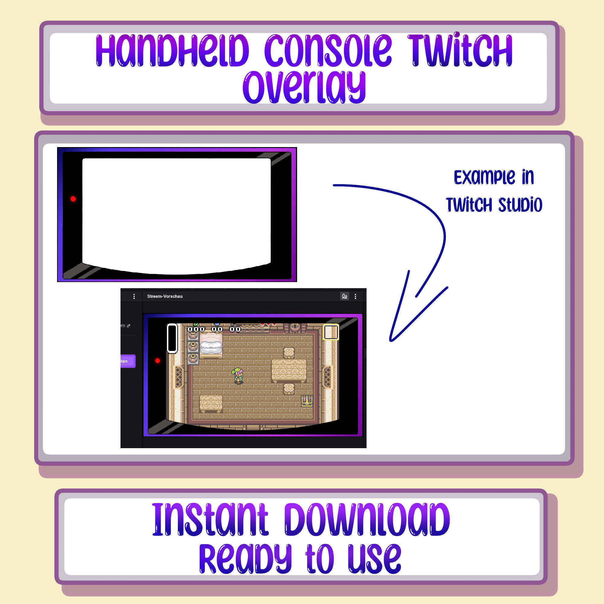 Twitch Handheld Console Overlays 5 verschiedene Farben - Etsy.de