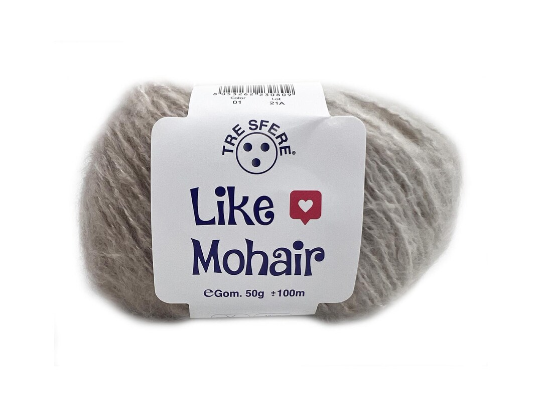 Tre Sfere Like Mohair - Airy Mohair Effect Yarn 50g 100m - Soft Premium ...