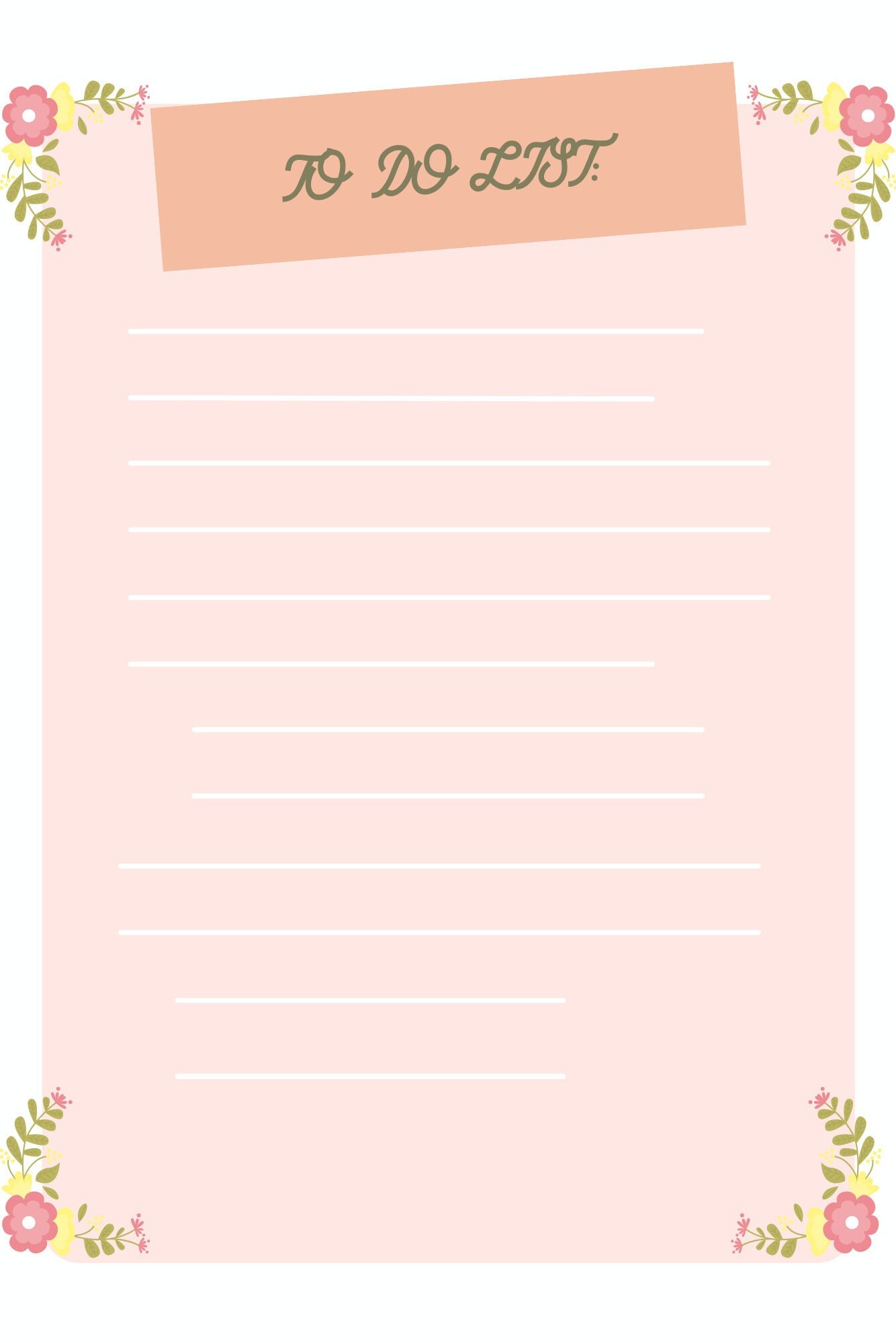 Floral Pack to Do List and Shopping List Combo - Etsy