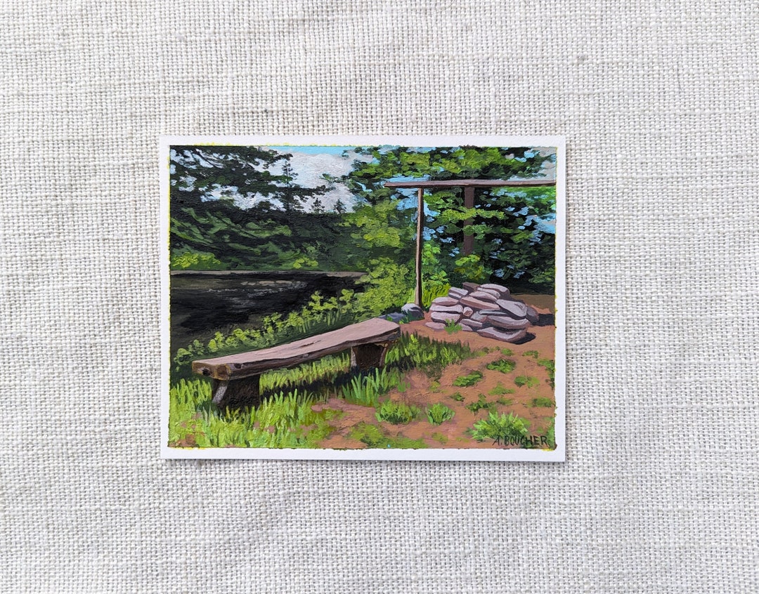 Original Acrylic Painting on Paper fiver Fingers Campsite 4x5 Inches - Etsy