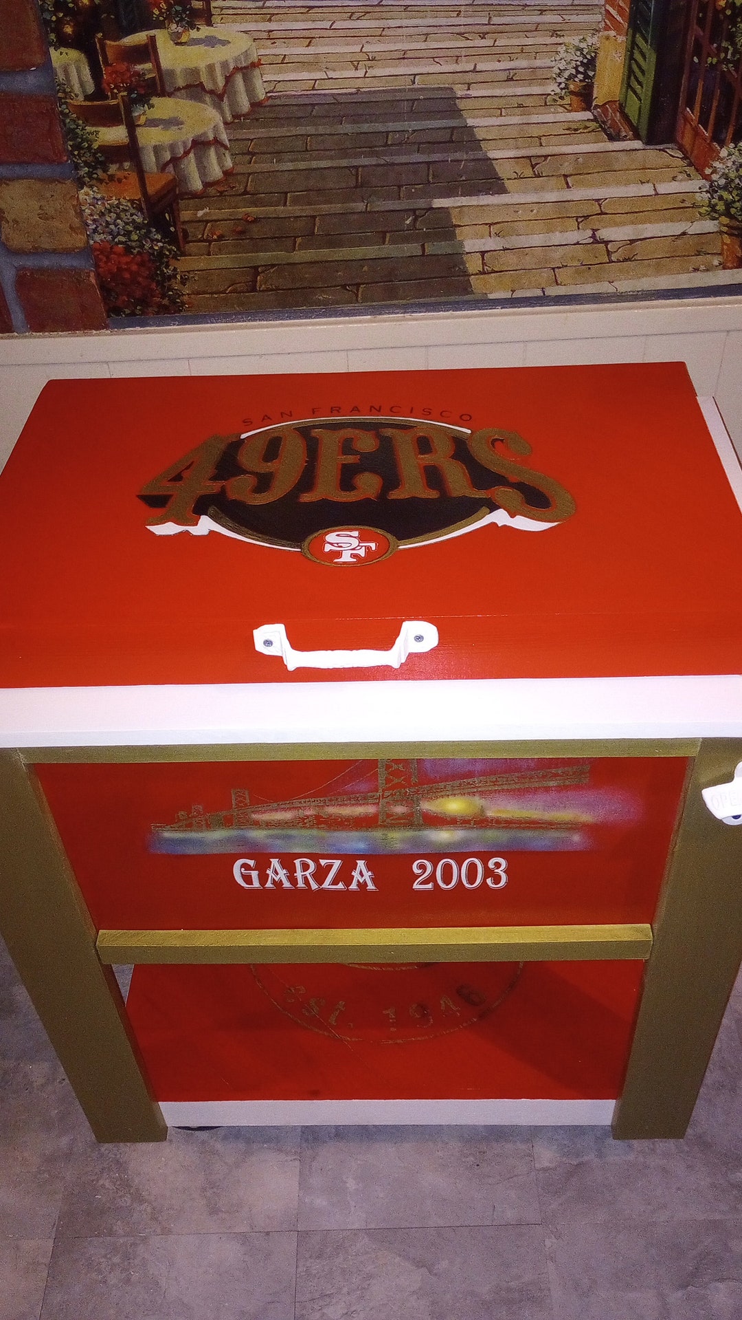 Custom Handmade 49ers Patio Wood Cooler - Etsy