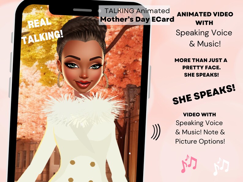 Classy African American Ecard Mother's Day Video, Digital Black Woman ...