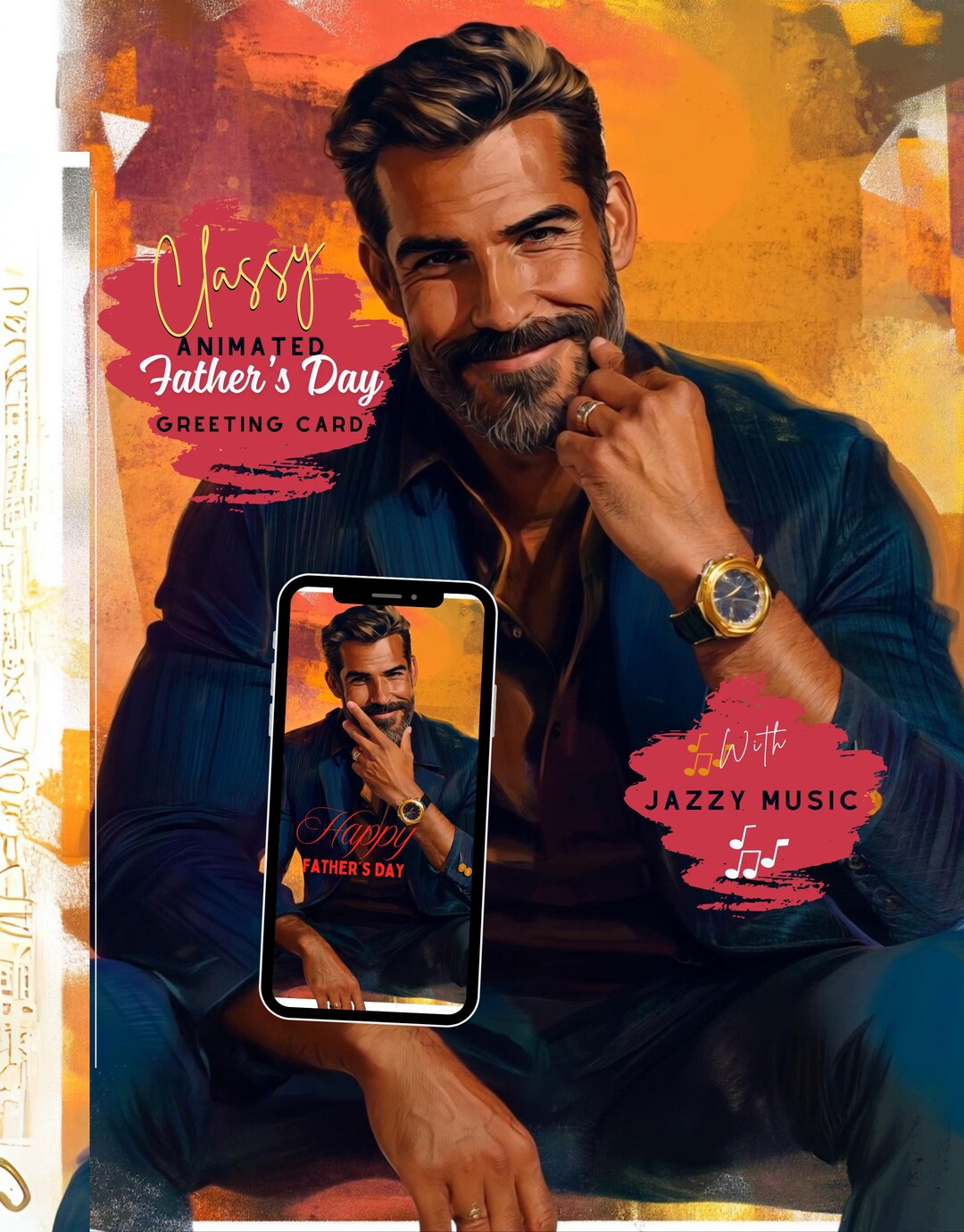 Animated Father's Day E-card: Personalized Digital Greeting (PDF ...