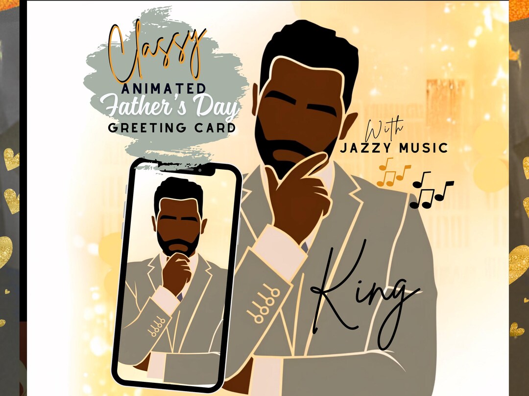 Father's Day Digital Card, Animated Fathers Day Card, Fathers Day ...