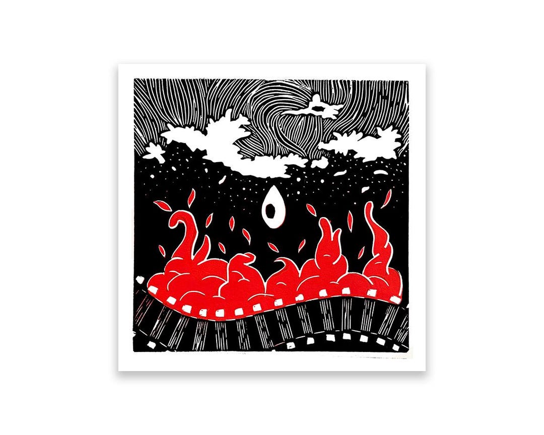 Holy Water -- Vampire Weekend Inspired Linocut Print - Etsy