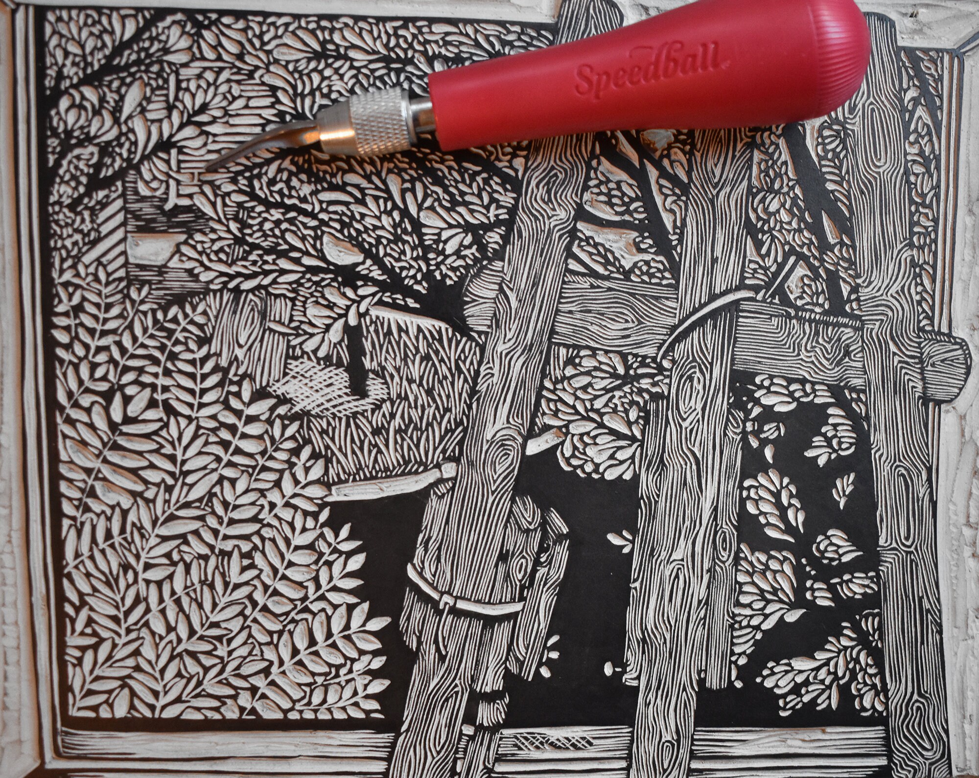 Views From Outside My Windows, Part 4 -- Linocut Print sold by Solomon ...