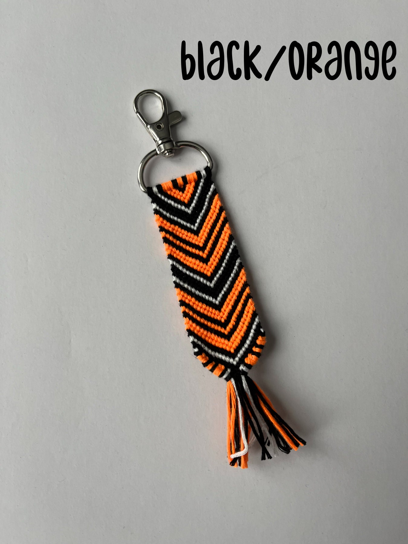 Chevron D-ring Keychain - Etsy