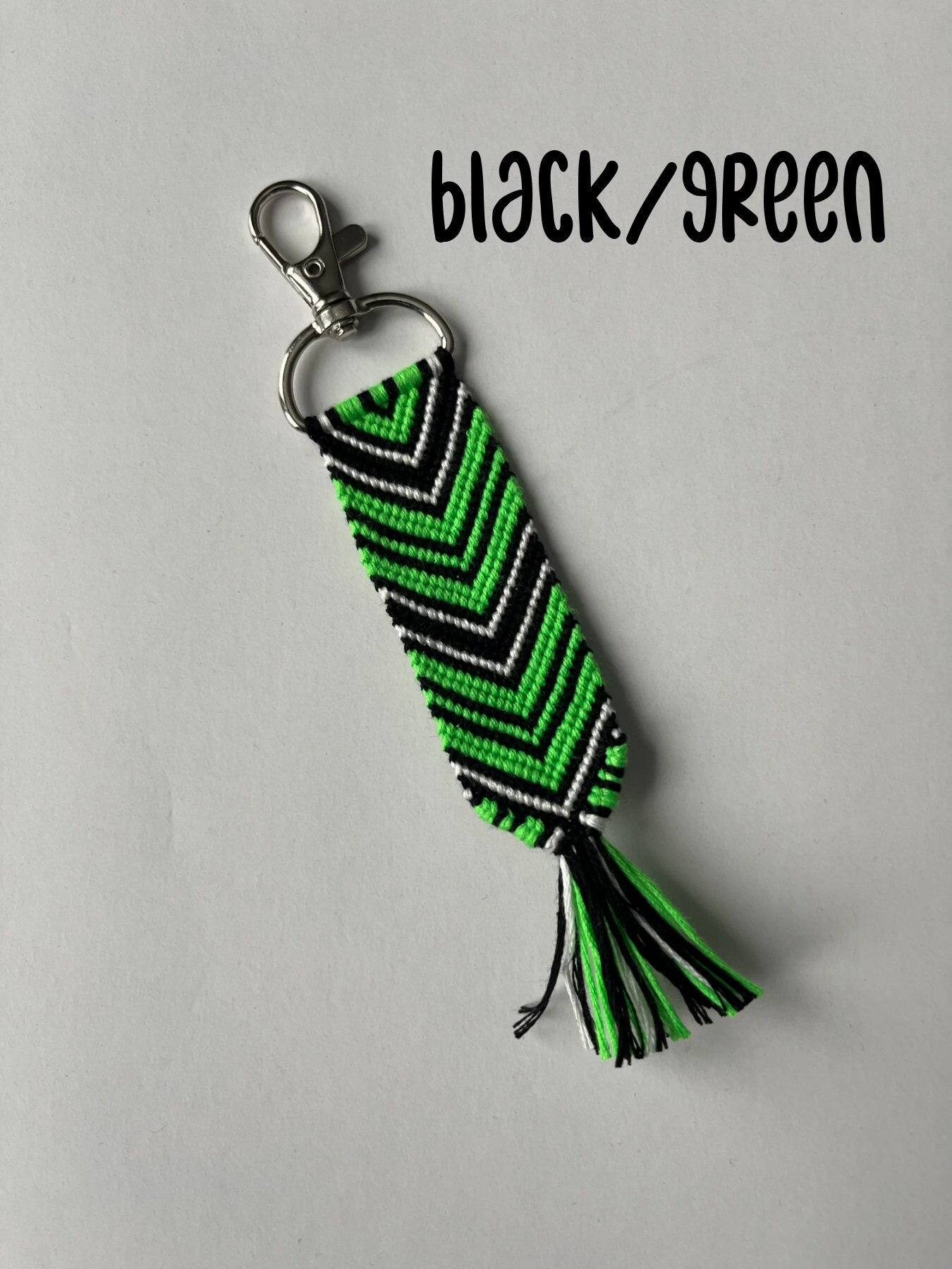 Chevron D-ring Keychain - Etsy