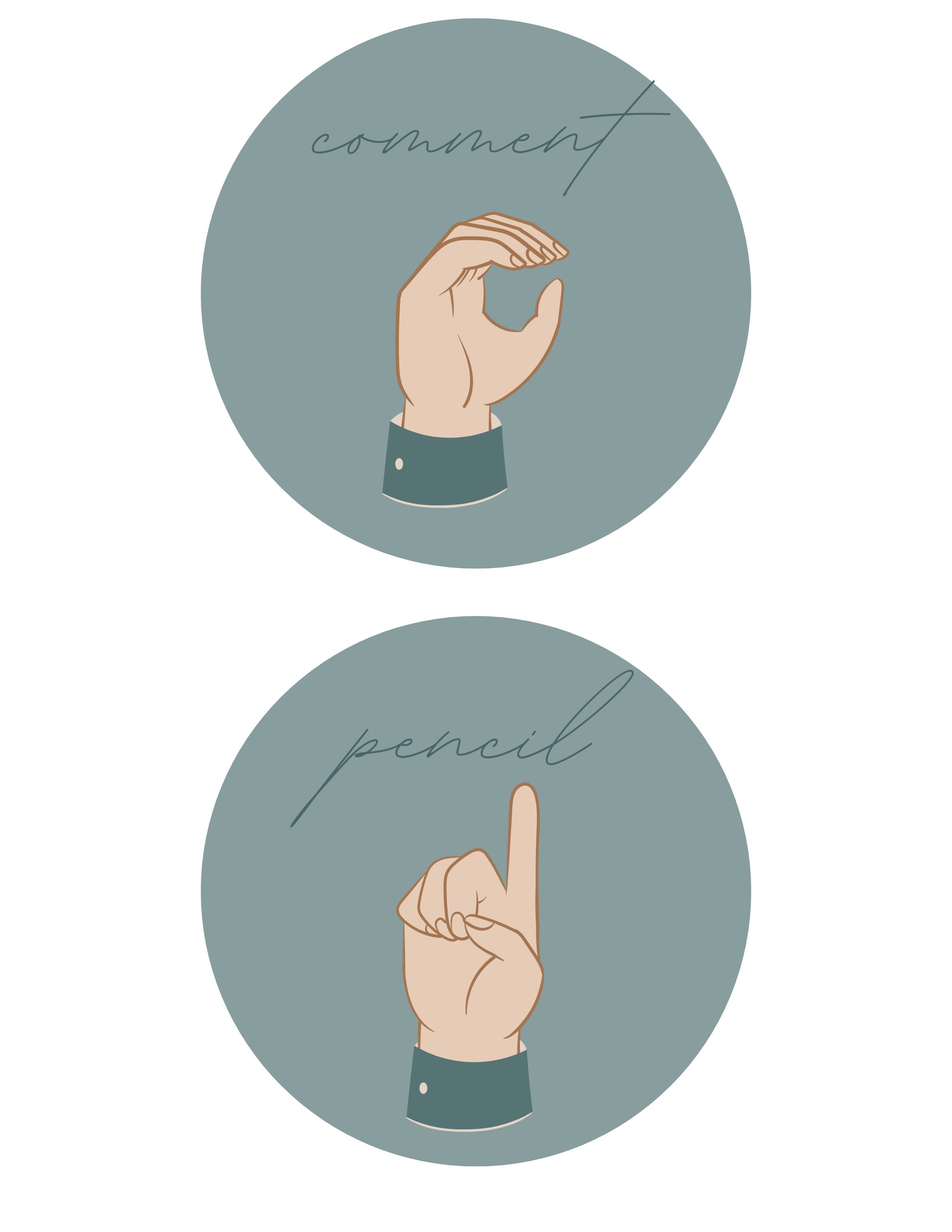 Hand Signal Posters Editable Canva Template, Classroom Management - Etsy