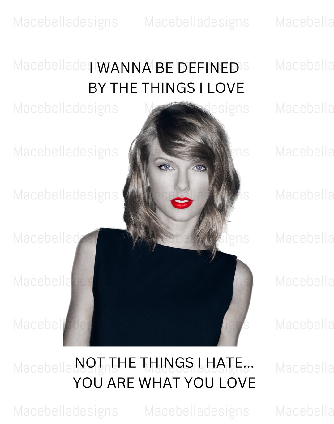 Taylor Swift PNG Digital File I Wanna Be Defined by Defined by the ...