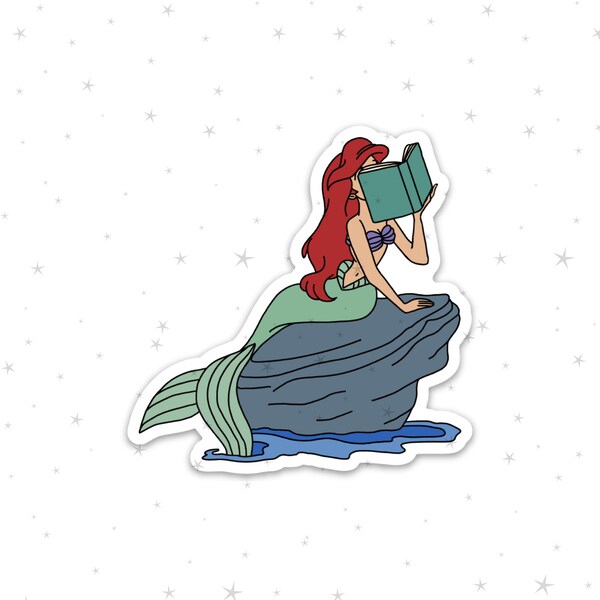 Ariel Book Sticker - Etsy