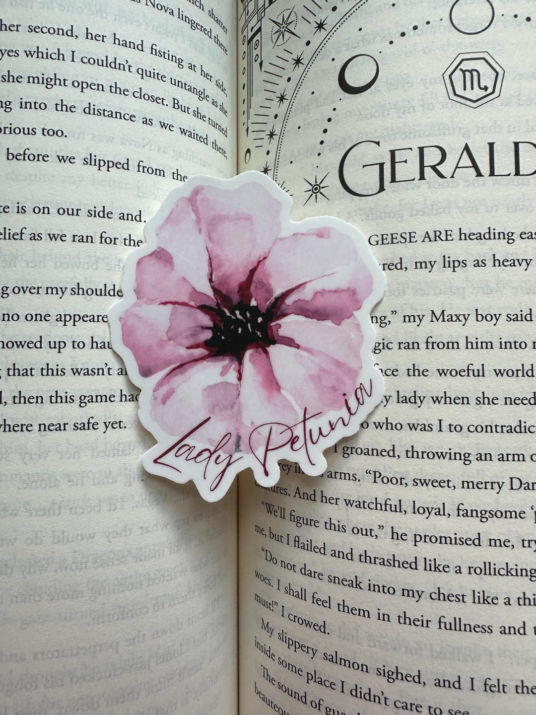 Geraldine Grus Lady Petunia - Zodiac Academy Sticker - OFFICIALLY ...