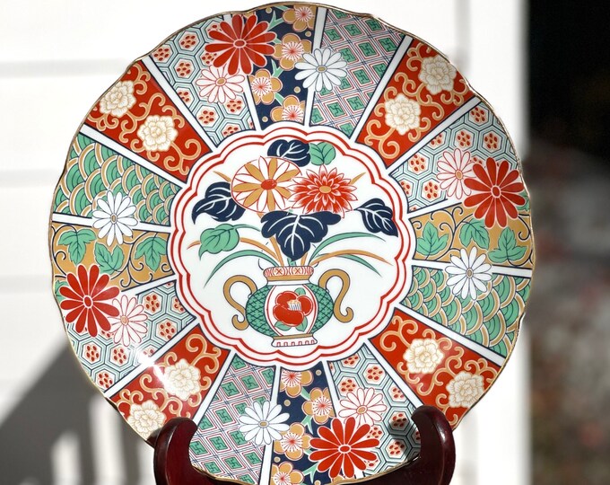 Vintage Japanese Imari Fan Porcelain Salad Plate - Etsy