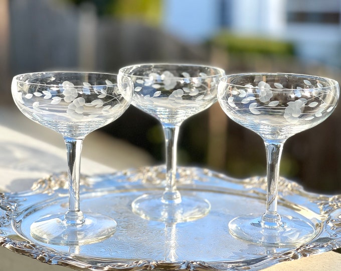 Princess House Heritage Champagne Coupes/coupe Style Glasses/martini ...
