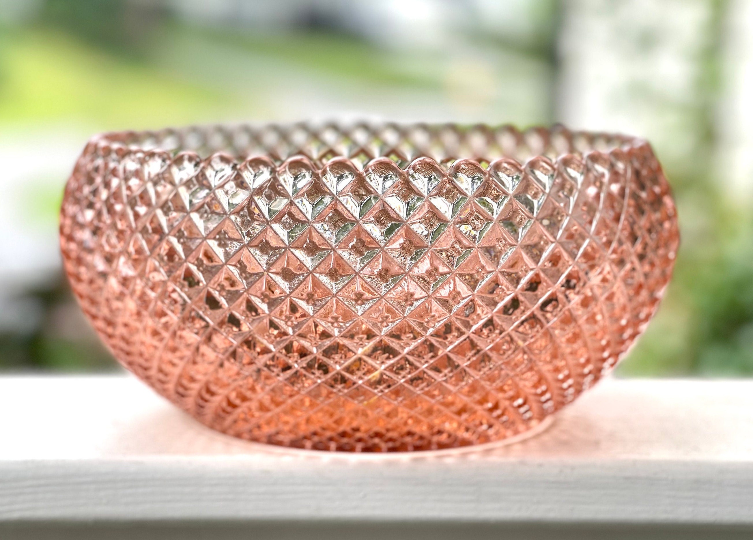 Vintage Pink Depression Glass Bowl/anchor Hocking Miss America Pink ...
