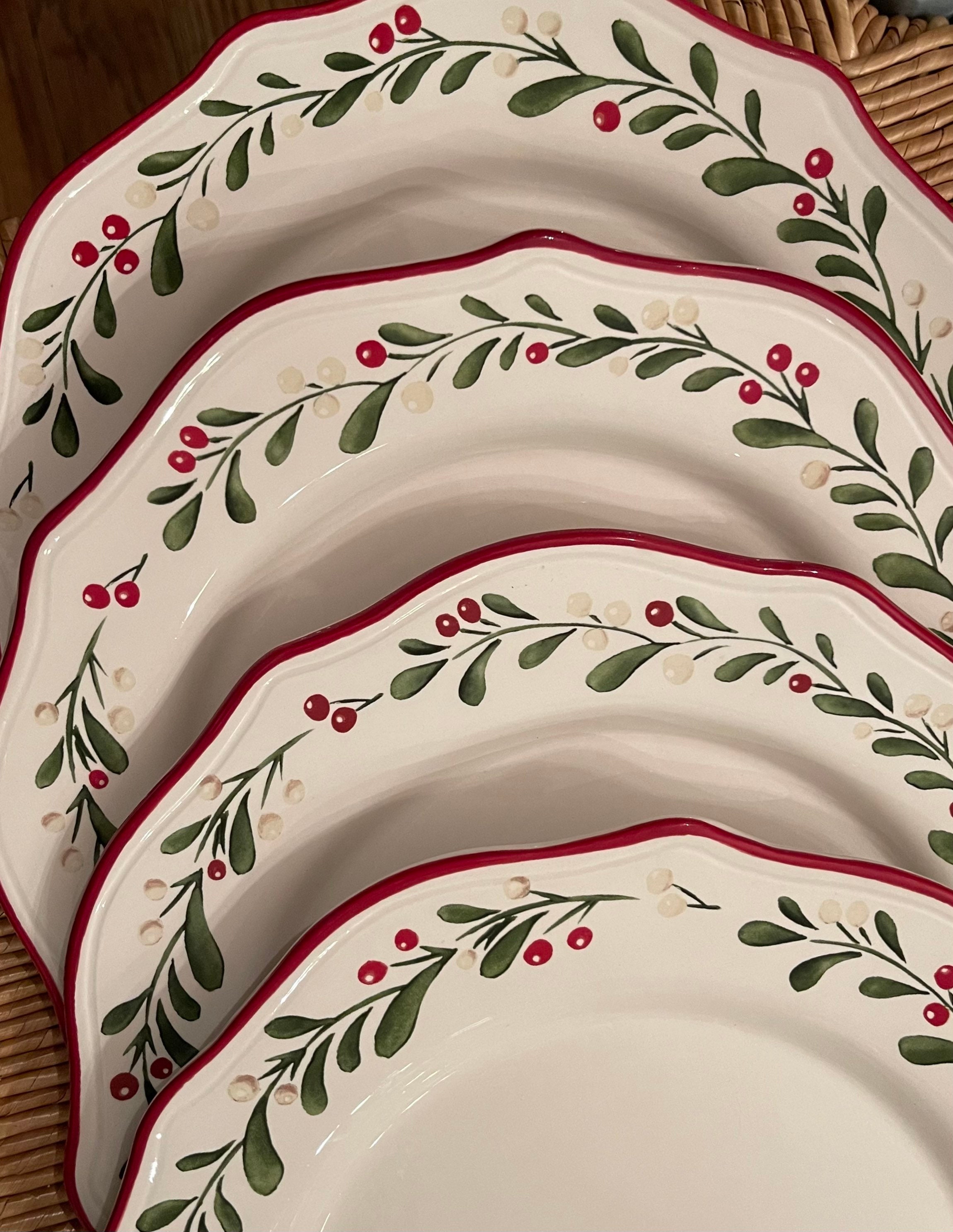 Last Set of 2 Beautiful Better Homes and Gardens Mistletoe DINNER ...