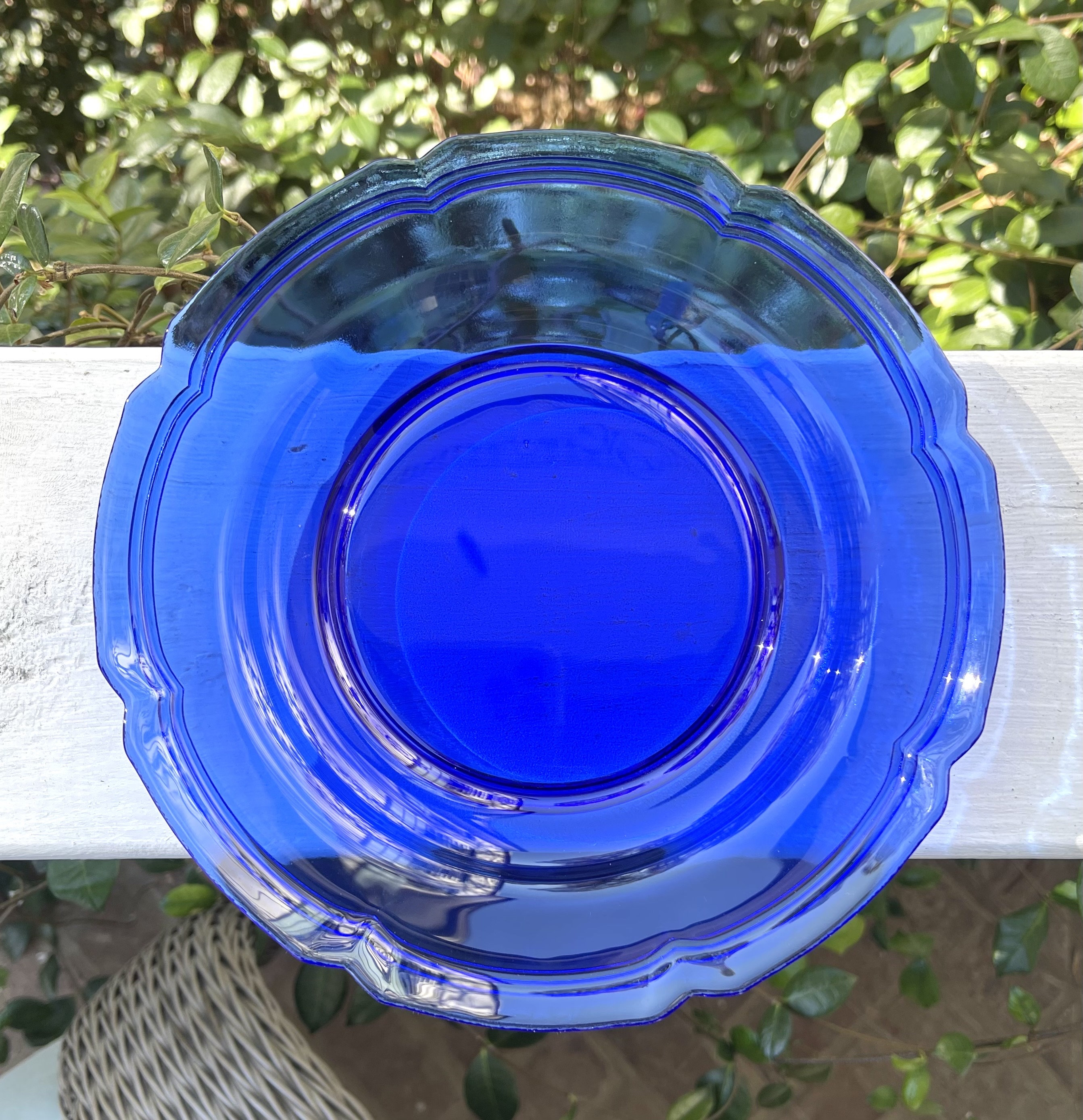 Cobalt Blue Glass Salad Plates/luncheon Plates/blue Glass Plates/cobalt ...