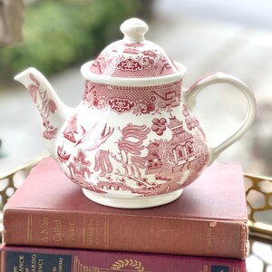 Royal Wessex Willow Rosa Teapot and Lid/vintage Teapot/pink ...