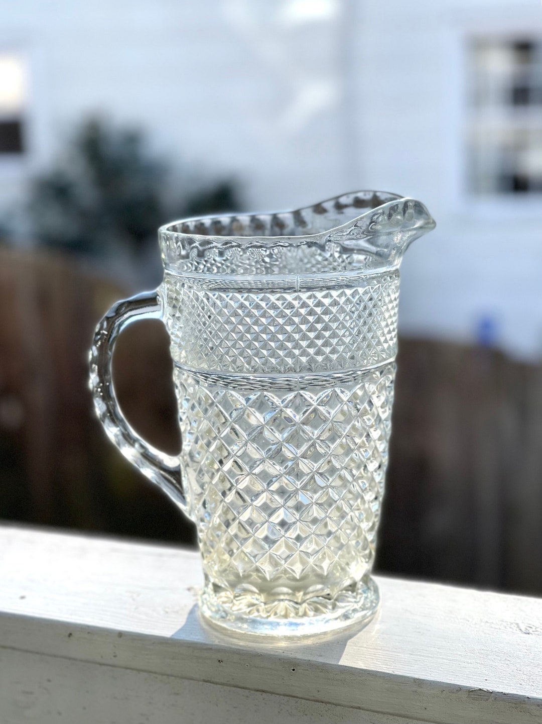 Anchor Hocking Wexford Pitcher/iced Tea Pitcher/water Pitcher/glass ...