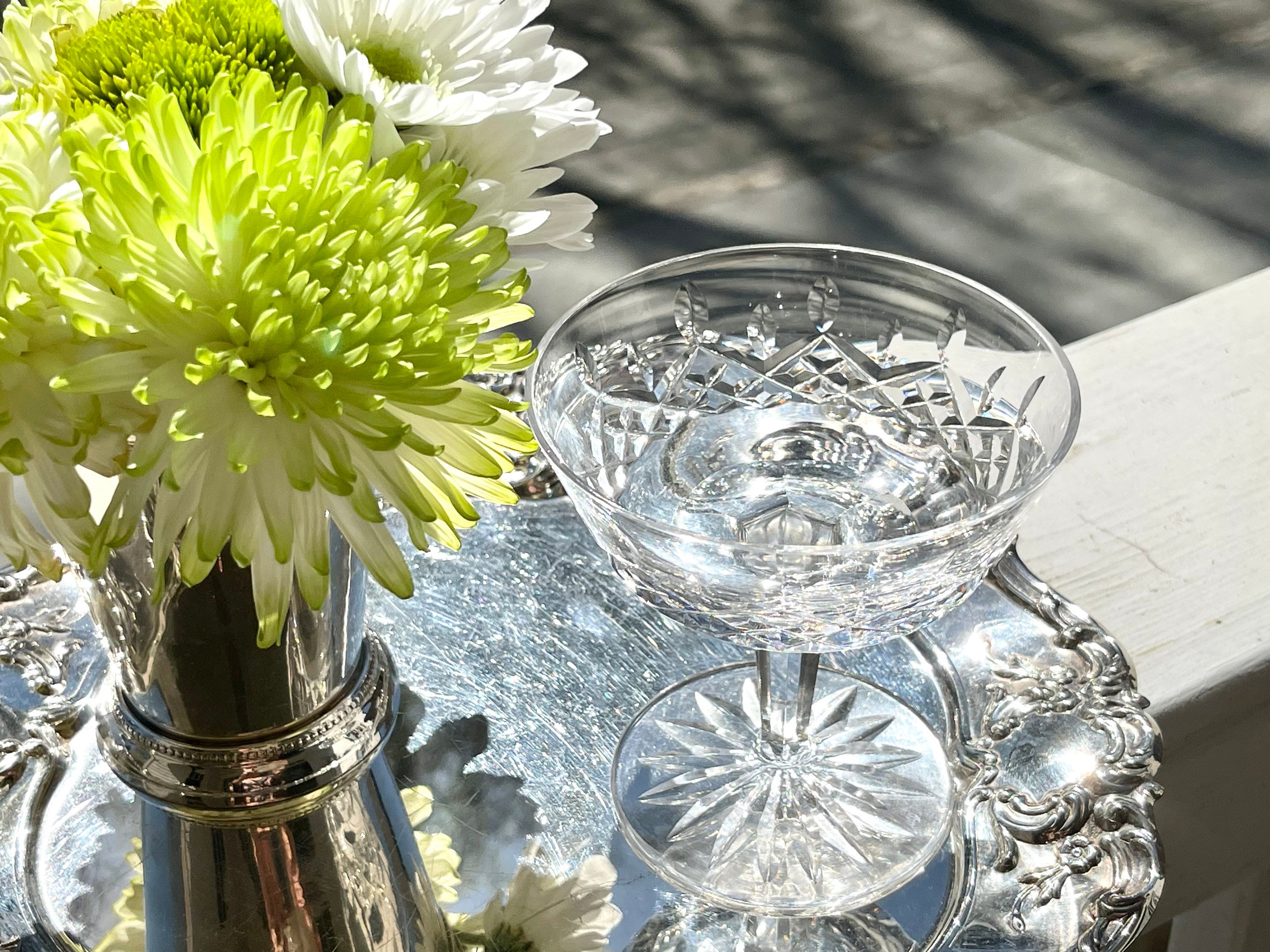 Vintage Waterford Lismore Champagne Coupe Glassesmartini Glassescraft