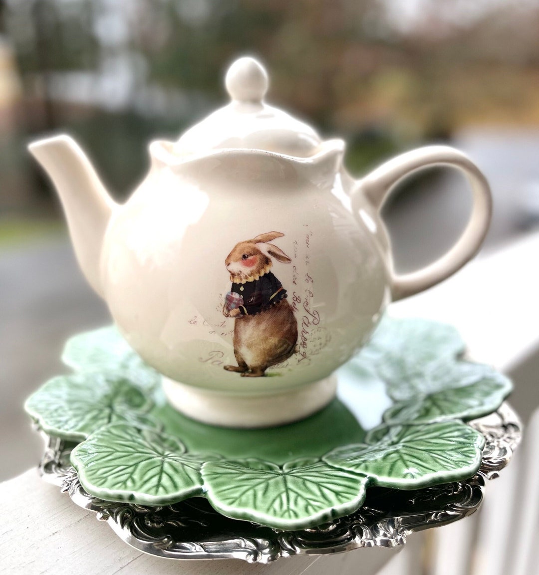 Magenta Bunny Teapot/rabbit Teapot/easter Bunny Teapot/easter Rabbit ...