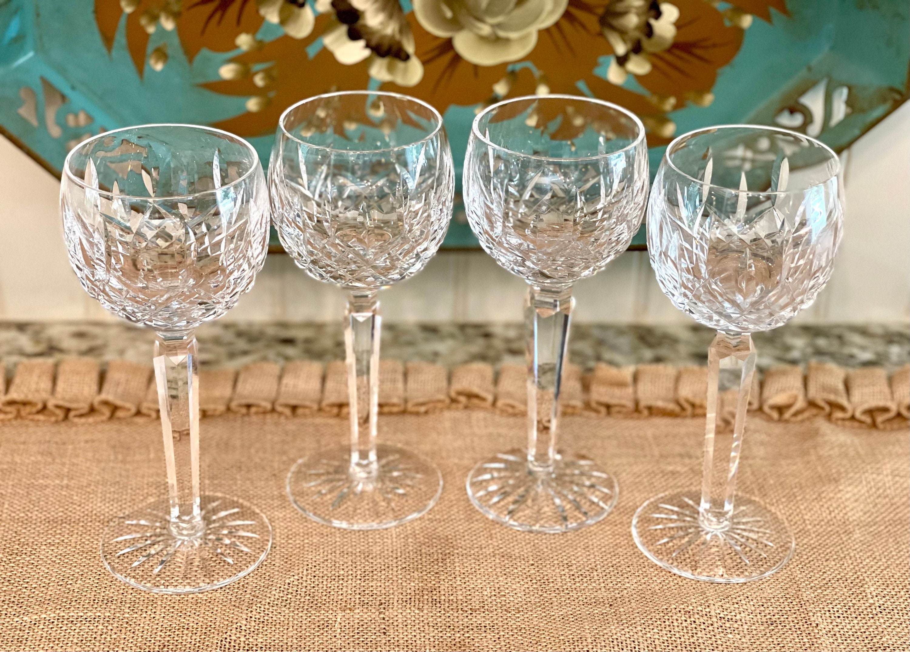 Waterford Crystal Lismore Hock Wine Glasses/irish Crystal/red Wine ...