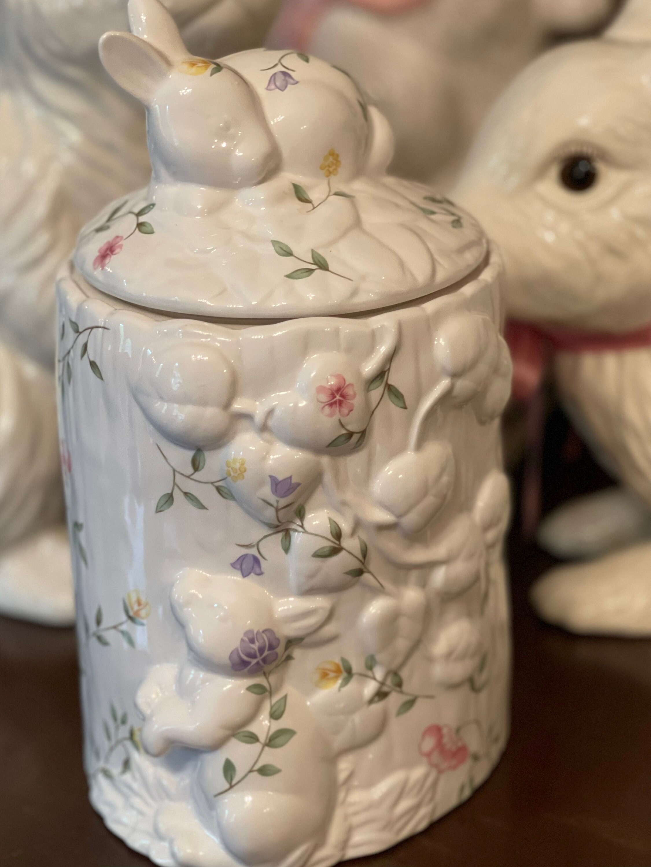Johnson Bros Summer Chintz Cookie Jar/easter Cookie Jar/bunny Cookie ...