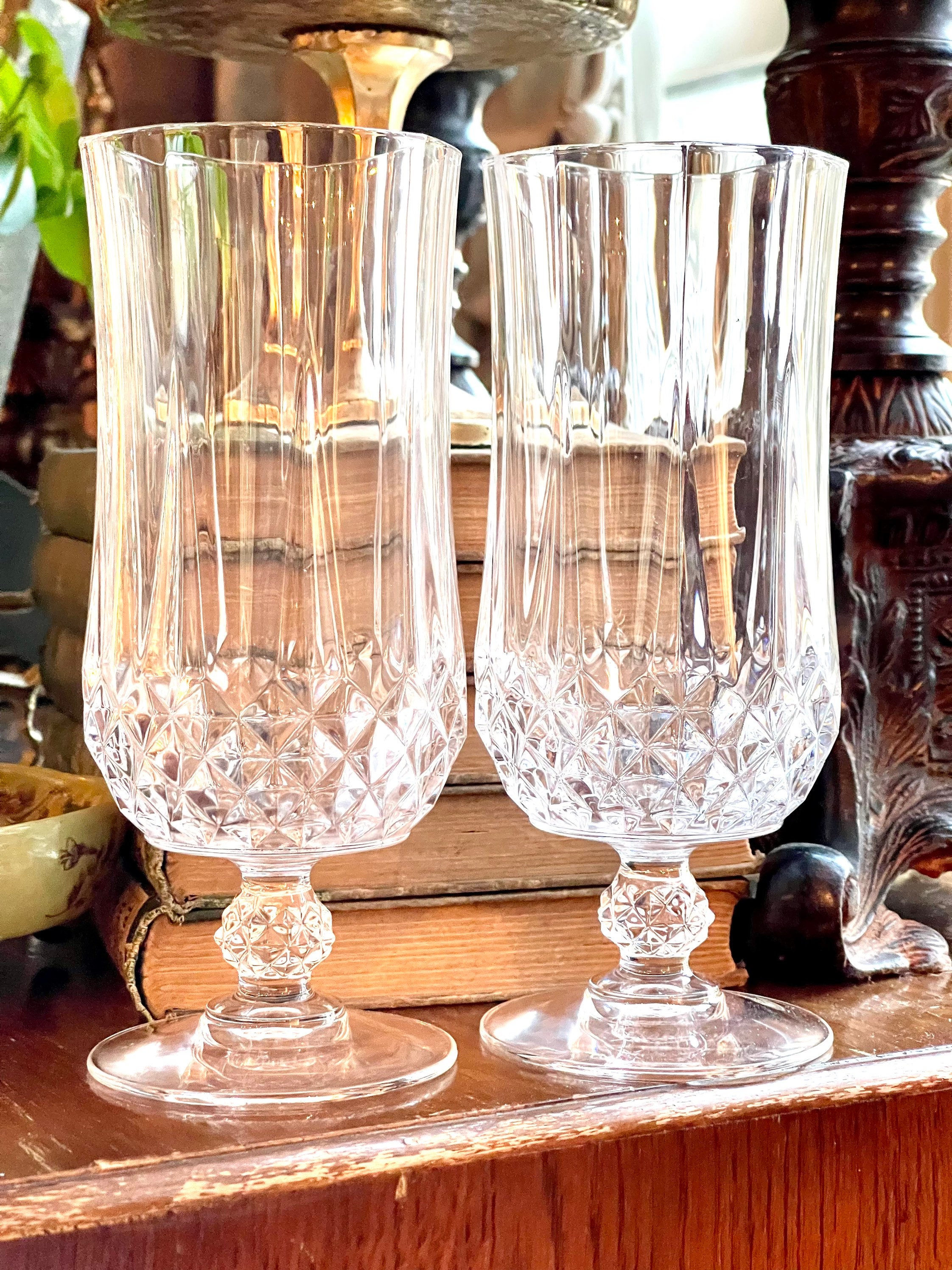 Vintage Cristal Darques Longchamp Clear Iced Tea Glasses Set - Etsy
