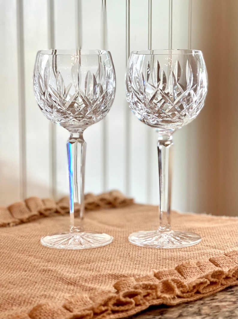 Waterford Crystal Lismore Hock Wine Glasses/irish Crystal/red - Etsy