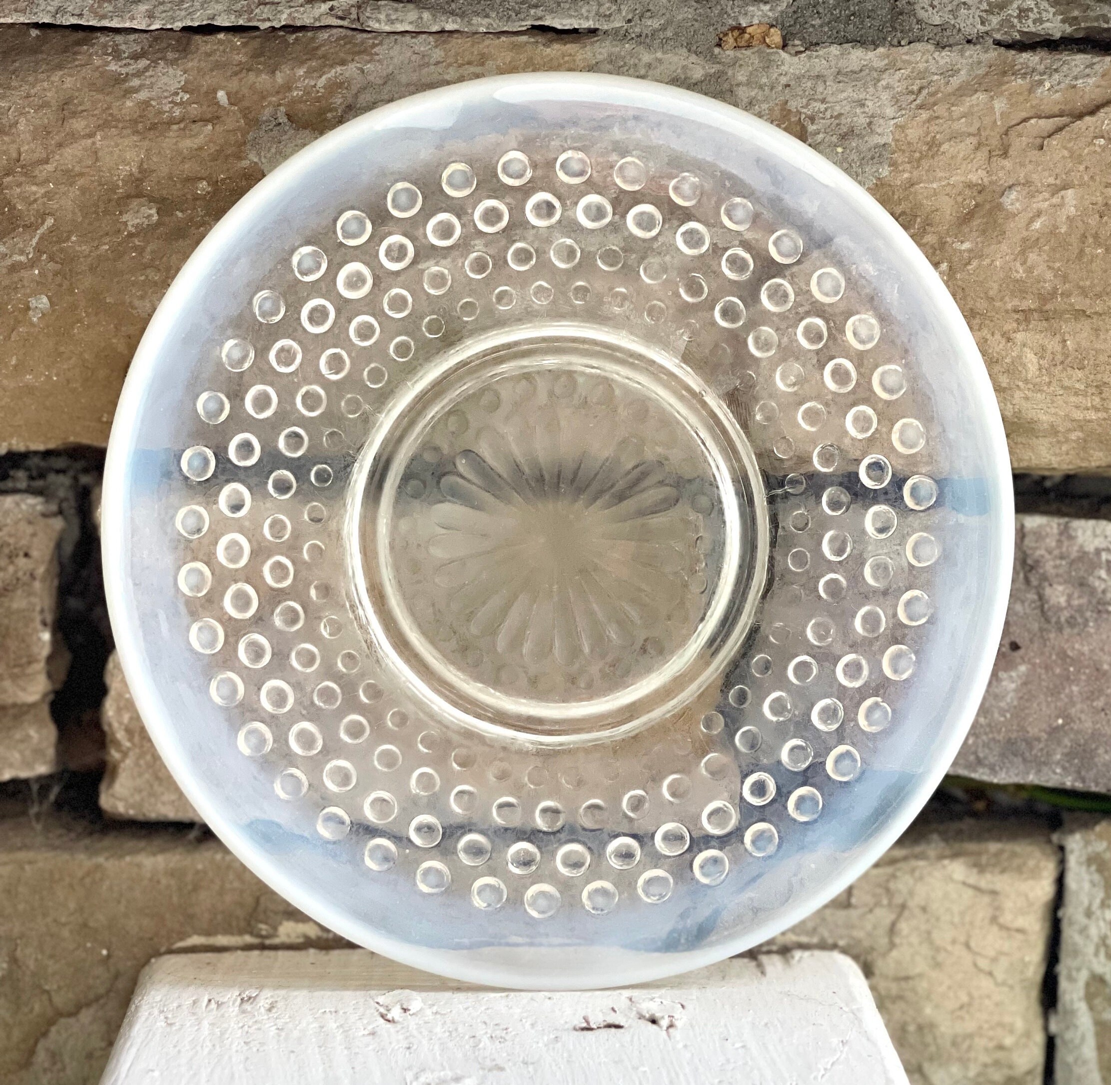Anchor Hocking Moonstone Clear Opalescent Saucers/bread Plates ...