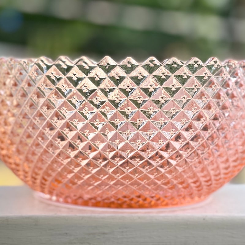 Vintage Pink Bowl - Etsy