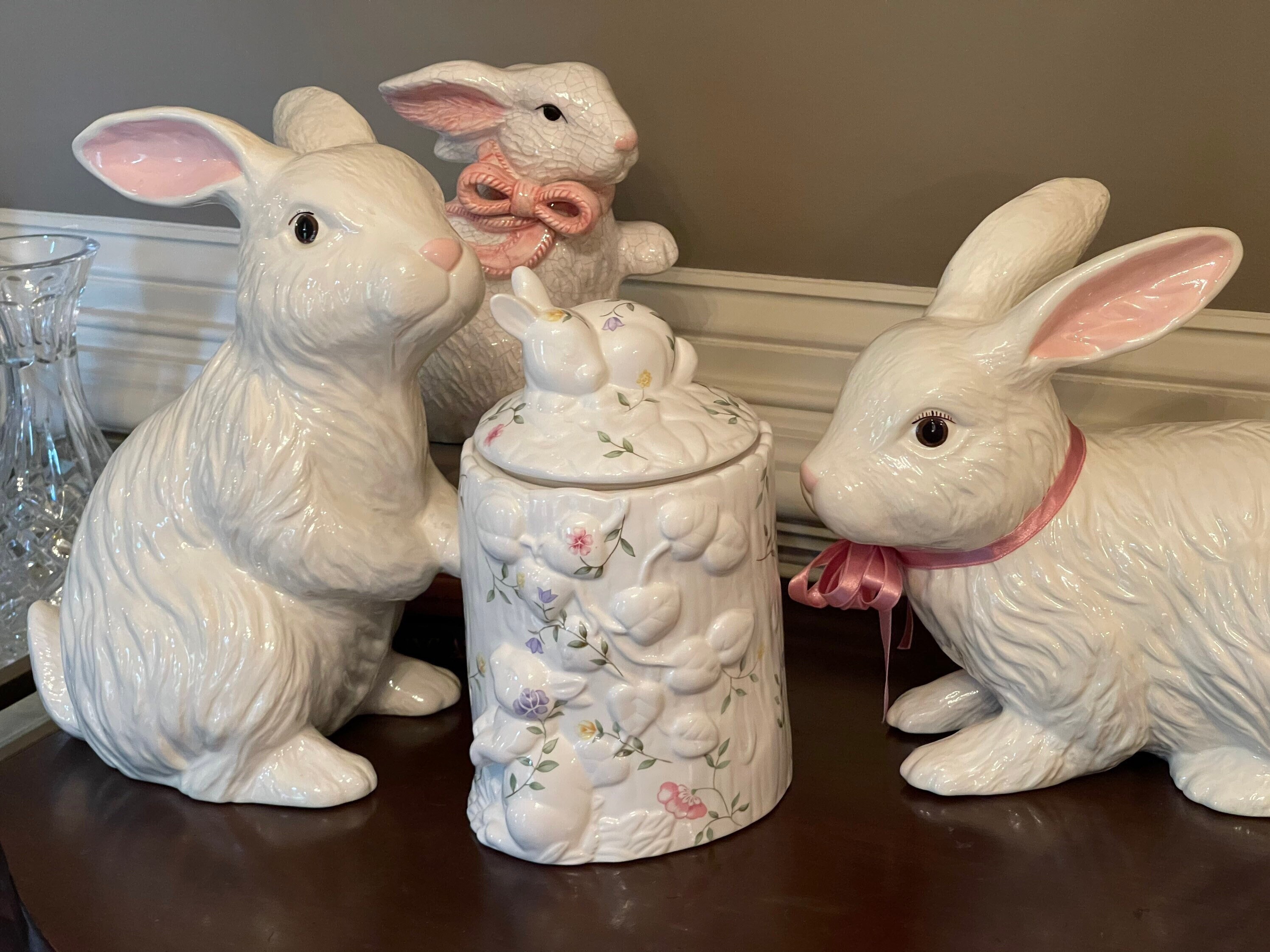 Johnson Bros Summer Chintz Cookie Jar/easter Cookie Jar/bunny Cookie ...