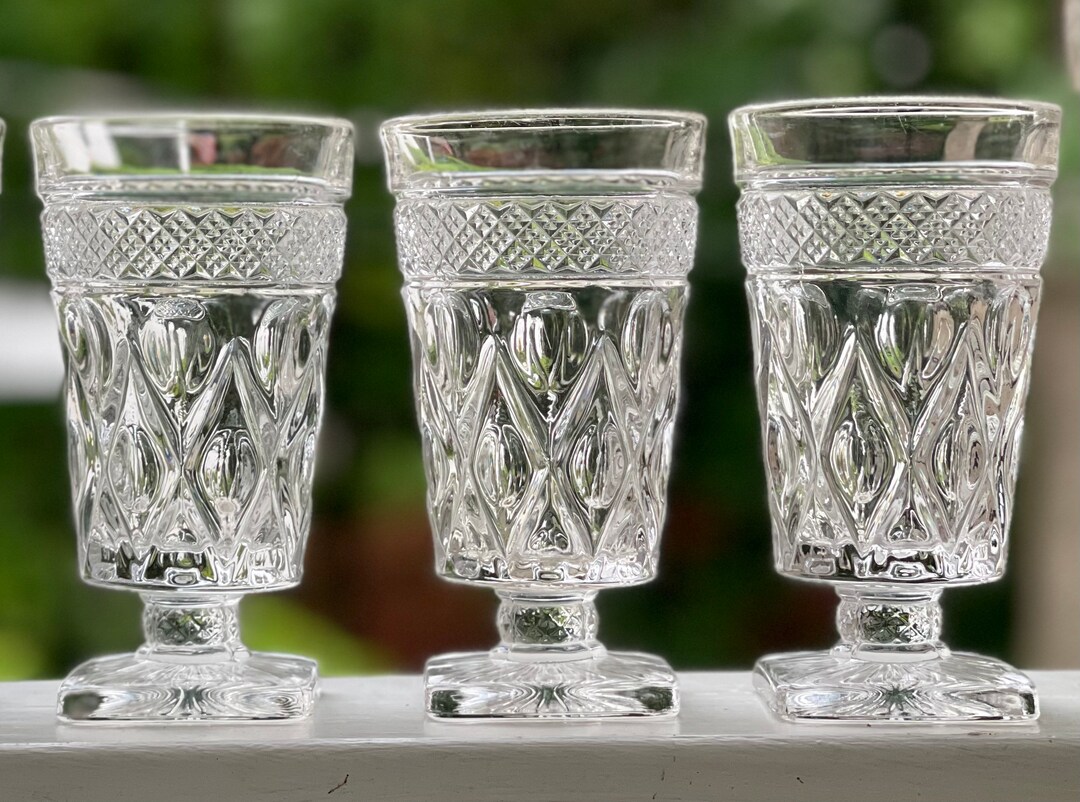 Imperial Glass Cape Cod Clear Iced Tea Glasses/footed Iced Teas/vintage ...