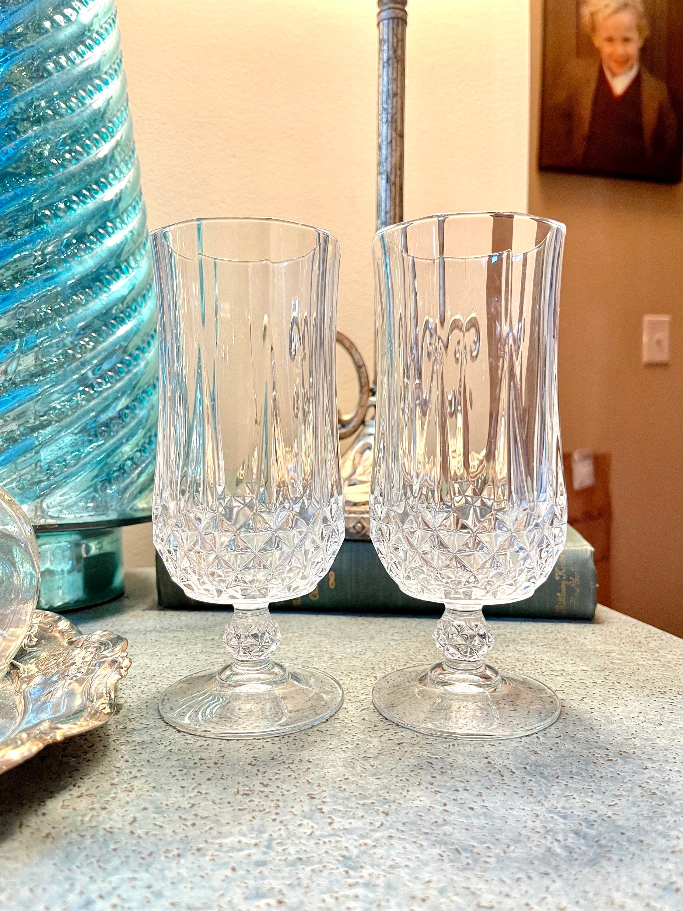 Vintage Cristal Darques Longchamp Clear Iced Tea Glasses Set - Etsy