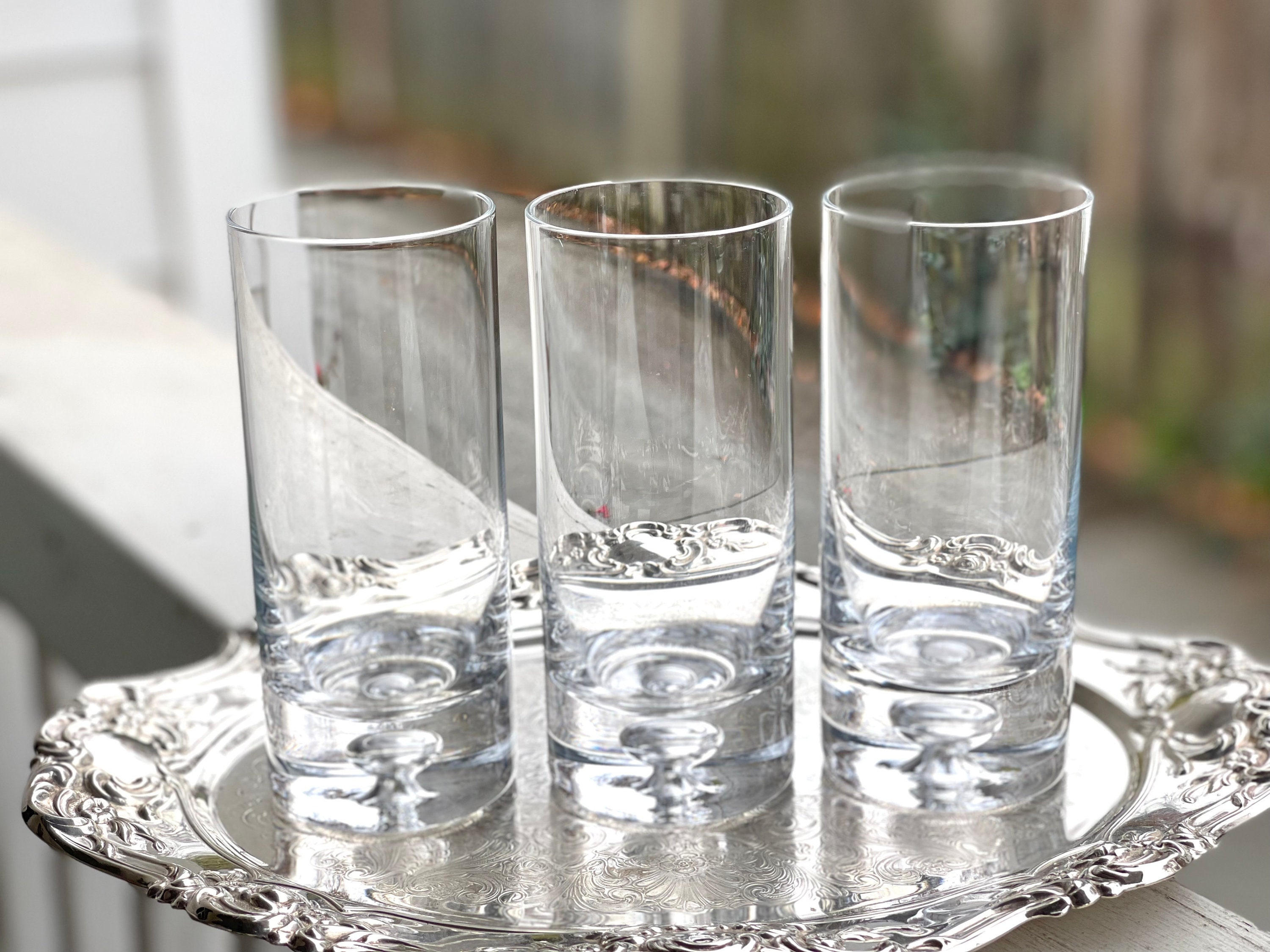 Block Karlstadt Highball Glasses/crate and Barrel Highball Glasses/bubble Highball - Etsy